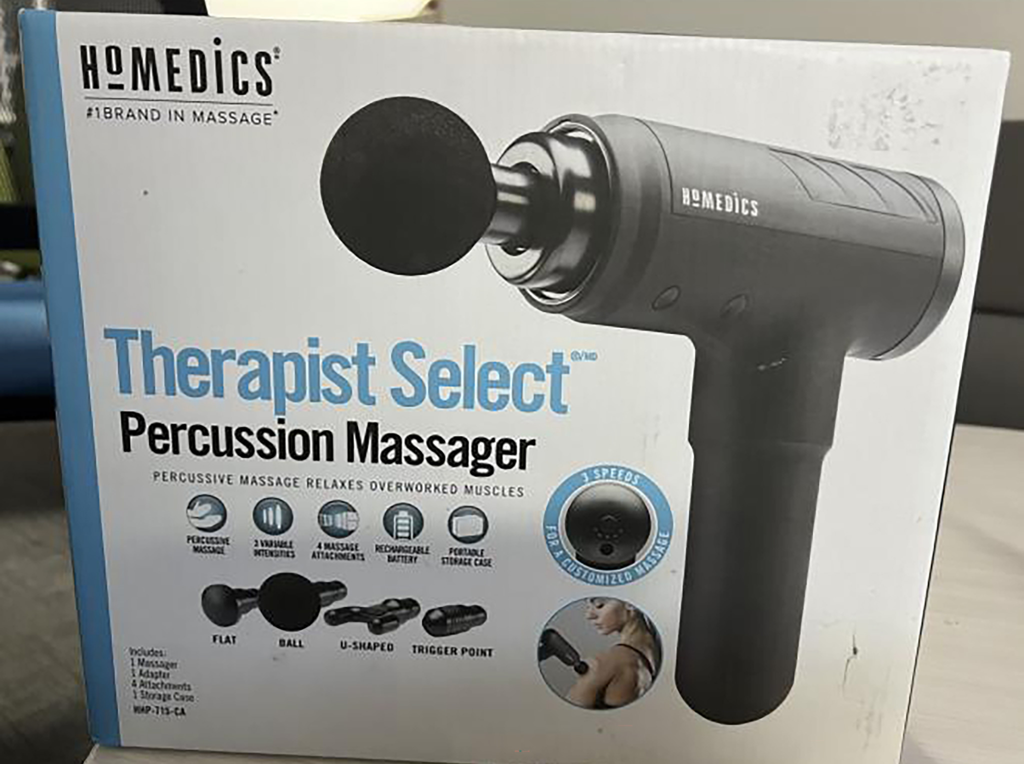 Masseur personnel à percussion HoMedics Therapist Select | Protégez-Vous.ca