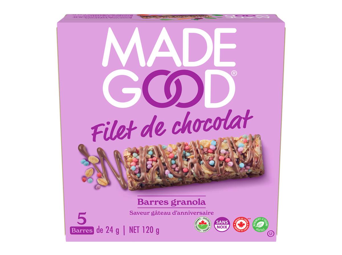 MADEGOOD Barres granola – Filet de chocolat – Gâteau d'anniversaire ...