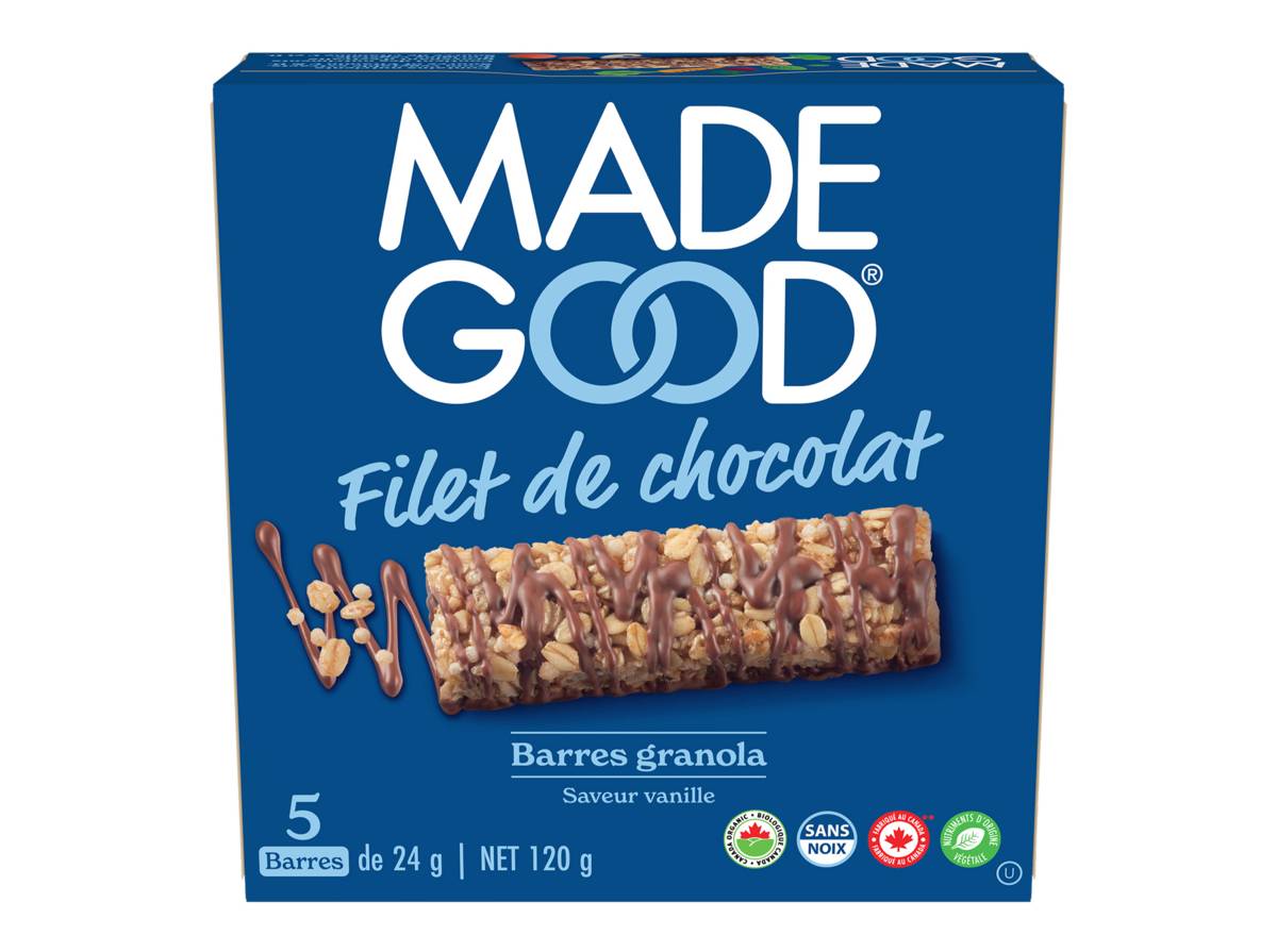 MADEGOOD Barres granola – Filet de chocolat – Vanille | Protégez-Vous.ca