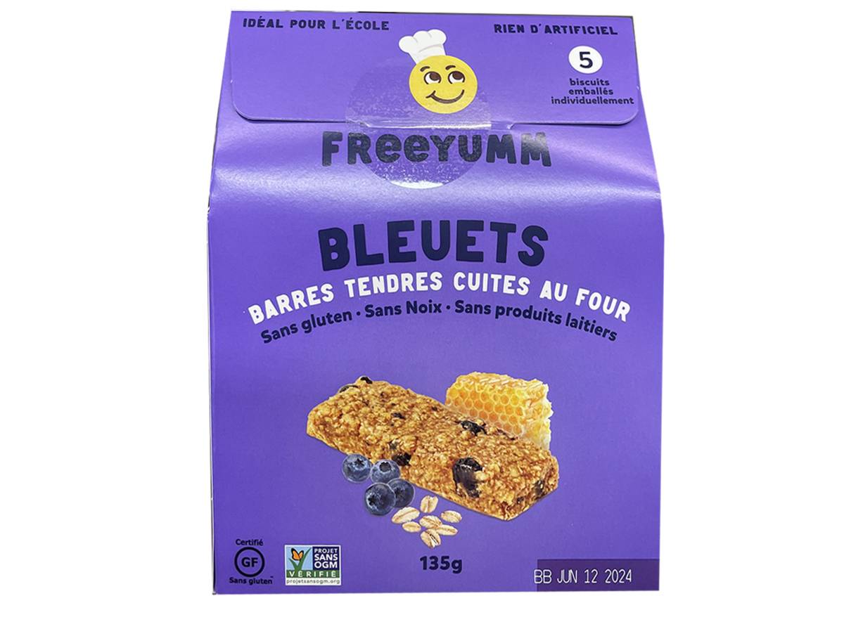 FREEYUMM Barres tendres cuites au four – Bleuets | Protégez-Vous.ca