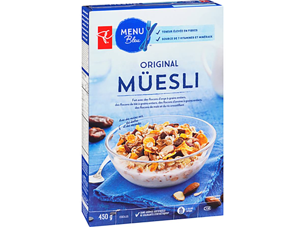 LE CHOIX DU PRÉSIDENT Menu bleu Muesli original | Protégez-Vous.ca