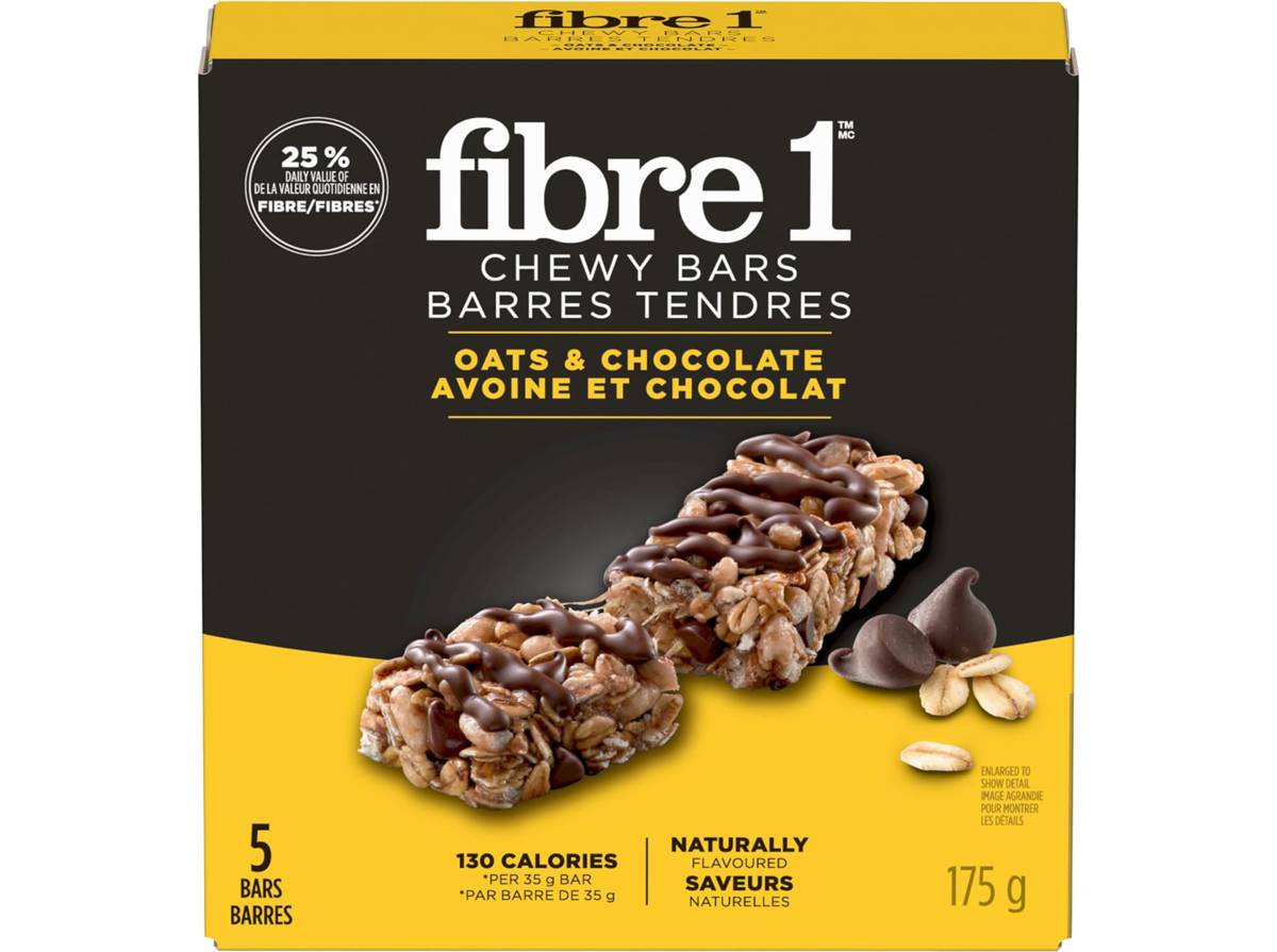 FIBRE 1 Barres tendres – Avoine et chocolat | Protégez-Vous.ca