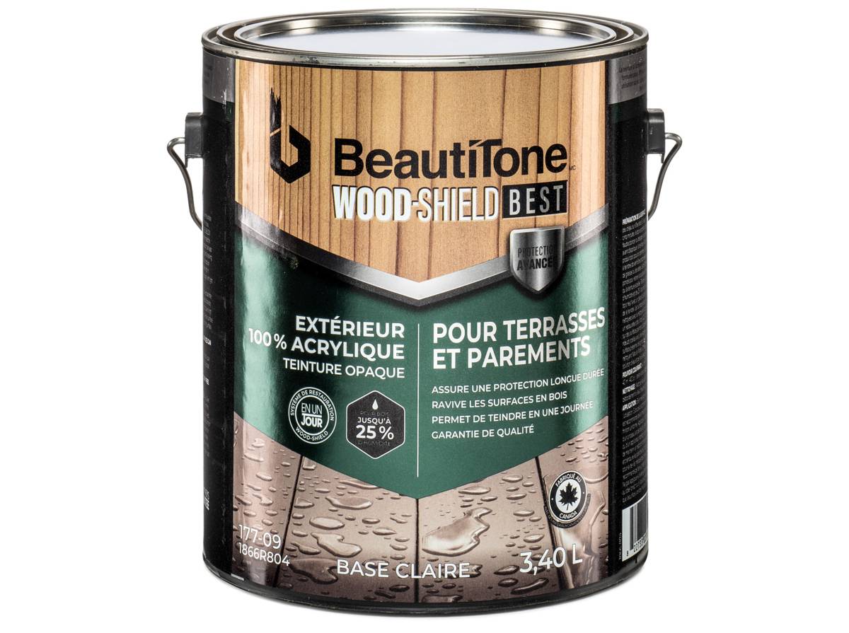 BEAUTI-TONE Wood-Shield Best – Teinture acrylique opaque pour terrasse ...