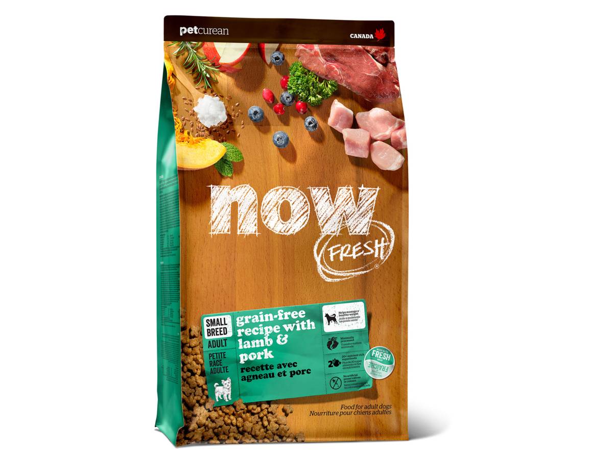 NOW FRESH – Petite race – sans grains – Agneau et porc (par Petcurean) | Protégez-Vous.ca